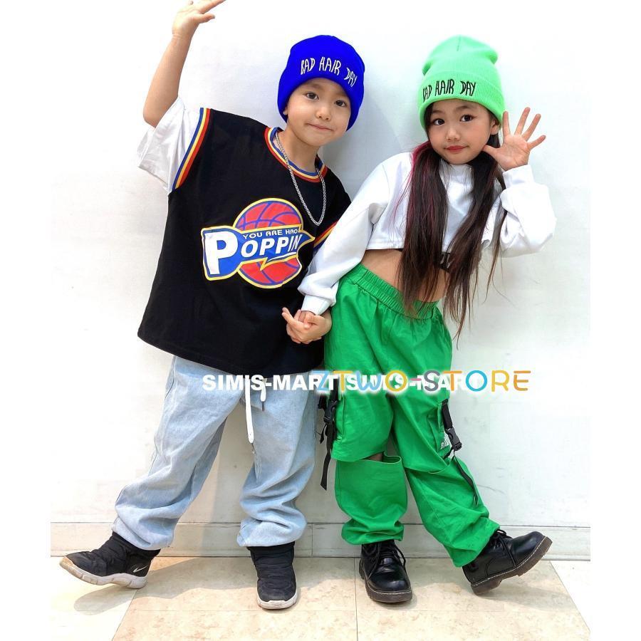 キッズ tシャツ ダンス 衣装 ヒップホップ 子供ダンス服 hiphop レッスン着 韓国 K-POP ストライプ 黒 オレンジ 青 : Z2ストア - 通販 - Yahoo!ショッピング