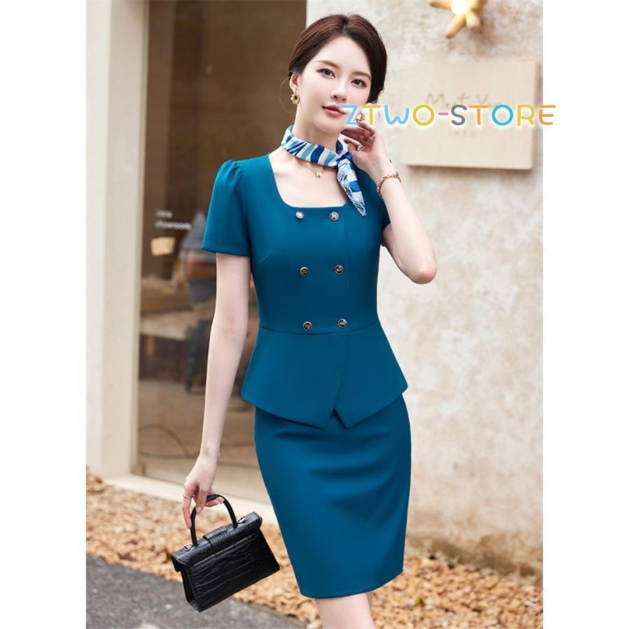 スーツセット半袖 レディース スカートセット 事務服 フォーマル 細身シルエット 制服OL ビジネス 入学式 卒業式 通勤 20代30代40代 : Z2ストア - 通販 - Yahoo!ショッピング