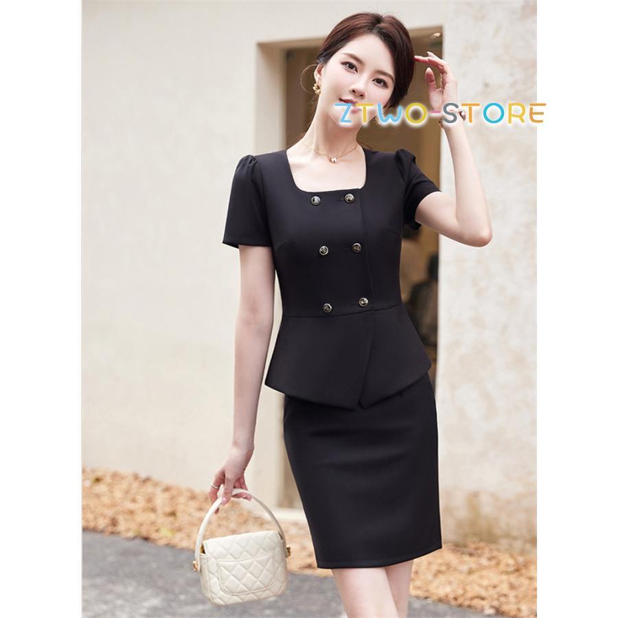 スーツセット半袖 レディース スカートセット 事務服 フォーマル 細身シルエット 制服OL ビジネス 入学式 卒業式 通勤 20代30代40代 : Z2ストア - 通販 - Yahoo!ショッピング
