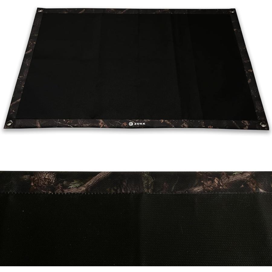 ZUKK ズック 公式 焚き火シート 長方形 95x60 黒 スパッタシート 焚き火台シート ツリー柄 大判 焚き火台 キャンプ 耐火 耐熱 ...