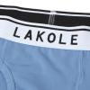 LOHACO - 【LAKOLE/ラコレ】 【メンズ】無地ロゴボクサーパンツ ブルー S